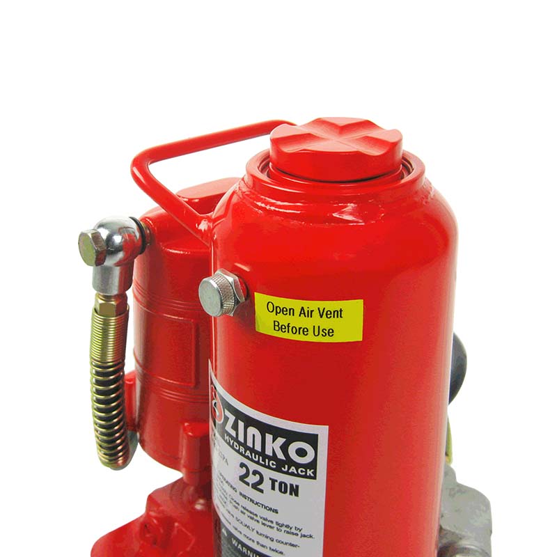AIR HYDRAULIC BOTTLE JACK - 22 TON MODEL: ZABJ-22PA – Zinko Hydraulic Jack